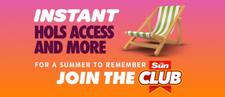 Club £9.50 & Club £15 Holidays | The Sun Holidays